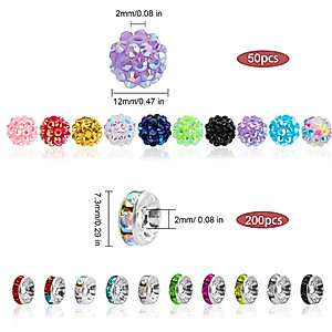 50 Rhinestone Beads and 200 Spacer Beads, Beads for Pens, Beads for Beadable Pens, Beads for Bracelets