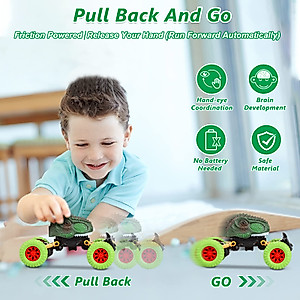 Toddler Toys Cars Kids Toys for 2 3 4 5 6 7 8 Year Old Boys: Pull Back Dinosaur Toys for Kids 3-5 | Toddler Boy Toys Age 4-5 Two Mode Monster Trucks for Boy Toys Christmas Birthday Gifts for Kids