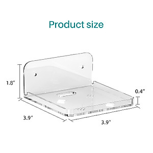 Wall Mount Floating Shelves for 2 Pcs Camera Mini Speaker Shelf Baby Monitor Wall Mount Shelf Other Small Items in Bedroom Bathroom Kitchen Living Room Clear Mini Shelf Flexible Use for Wall Space