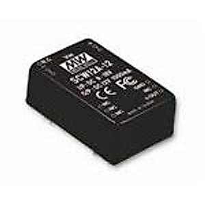 Mean Well SCW12B-12 Isolated DC/DC Converters 12W 18-36Vin 12Vout 200-1000mA, Reg, EMI Filter, DIP TH