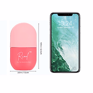 Rcool Ice Face Roller & Gua Sha,Face Massager,Facial Beauty Ice Roller Skin Care Tools,Skin Care Products-for Face&Eyes,Remove Fine Lines,Shrink Pores,Reduce Acne and Lubricate The Skin. (Pink)