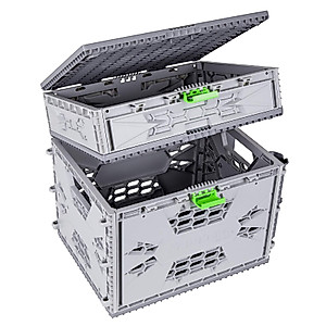 Flambeau Outdoors 455TKP Tuff Krate, Kayak Tackle Storage Solution, Fishing Organizer Crate, Premium, Gray