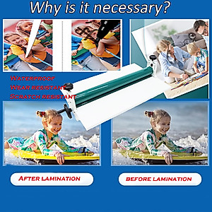 INTBUYING 14Inch Cold Manual Laminator All Metal Frame 360MM Manual Cold Roll Laminator Mount Laminating Machine