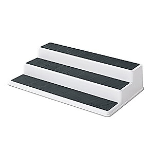 Copco Basics Non-Skid 3 Tier Cabinet Organizer, 15-Inch, Grey