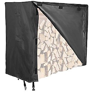 PatiosGuard 4FT Firewood Log Rack Cover, 600D Heavy Duty with Waterproof PVC Lining (4-Feet: 48" L x 24" W x 42" H)