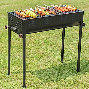 TAMYID Charcoal Grills, Thickened BBQ Grill Camping Wood Charcoal High Temperature Stainless Steel Barbecue Net Home Family Outdoor Portable BBQ Tools
