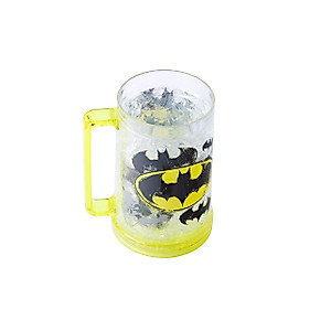 Silver Buffalo DC Comics Batman Logos Freeze Gel Mug Drinking Stein, 16 Oz