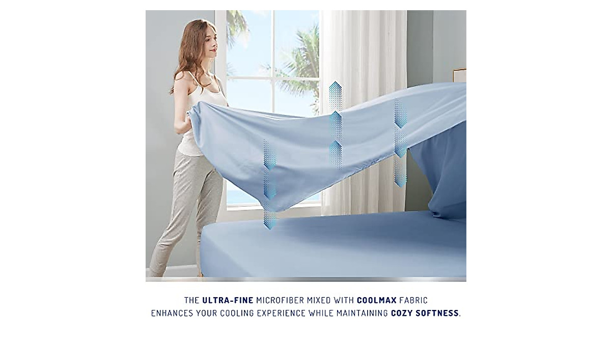 Coolmax Cooling Sheets for Full Beds - Stay Cool & Dry