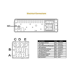 VDO Continental TR7412UB-OR European Style 12v Radio Orange Display Bluetooth (Renewed)