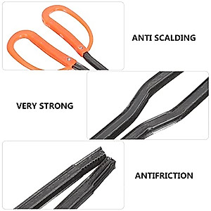 Cabilock Briquettes Hook 1 Set Briquette Tongs Iron Log Pigtail Charcoal Tong