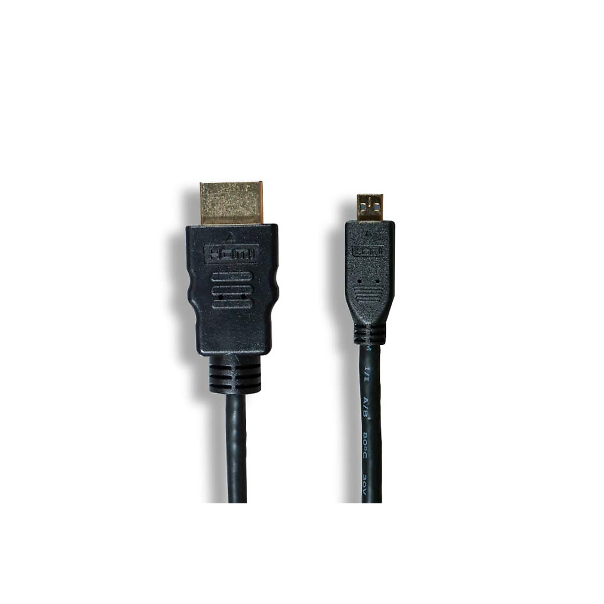 Cablelera Micro HDMI to HDMI 34AWG 1', Black Color (ZC95B1MM-01)