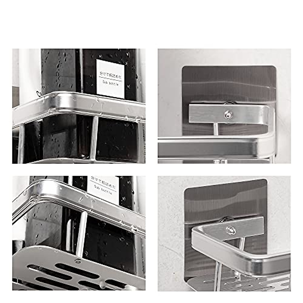 Shower Shelf Adhesive, No Drilling Bathroom Kitchen Storage Shelf Shower Caddy