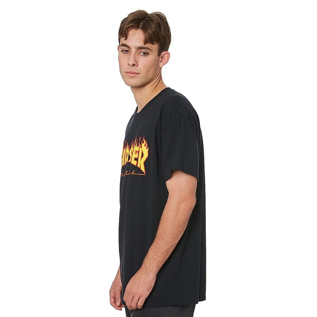 Thrasher Flame Logo T-Shirt Black Medium