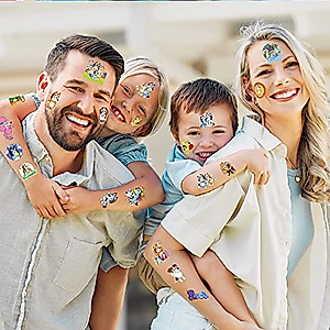 10 Sheets(325 PCS) Temporary Tattoos Stickers for Kids,Blue-y Birthday Themed Party Supplies Decoration Favors, Cartoon Sticker Tattoos Gift for Kids Boys Girls Home Activity Class Prizes Carnival Christmas Rewards