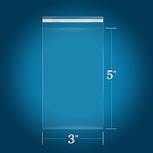 iMailer - 200 Count - 3" x 5" Self Sealing Cellophane Bags- Clear Small Cello Bags for Bakery, Treats, Party Favors, Photo, Jewelry