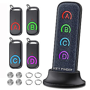 Key Finder Locator, eirix RF Item Tracker with Super-Long Working Range, Wireless Key Tracker with LED Flashlight for Finder Lost Car Keys Pets Dogs Cats