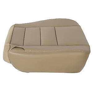 ECOTRIC Driver Bottom Seat Cover Tan Color Vinyl Compatible with 2002-2007 Ford F250 F350 TAN