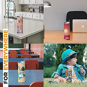 Oqnus 8 Pack 20 oz Sublimation Tumblers - Double Wall Insulated Blank Tumblers for Sublimation with Straws, Shrink Wrap, Heat Tape, Coasters - Premium Stainless Steel Sublimation Tumbler Blanks