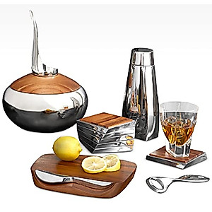 nambe Twist Bottle Opener | Beer Bottle Opener | Solid and Durable Chrome Plated | 6” x 2.5” | Gift for Men Husband Father | Designed by Andrew Reed (Silver)