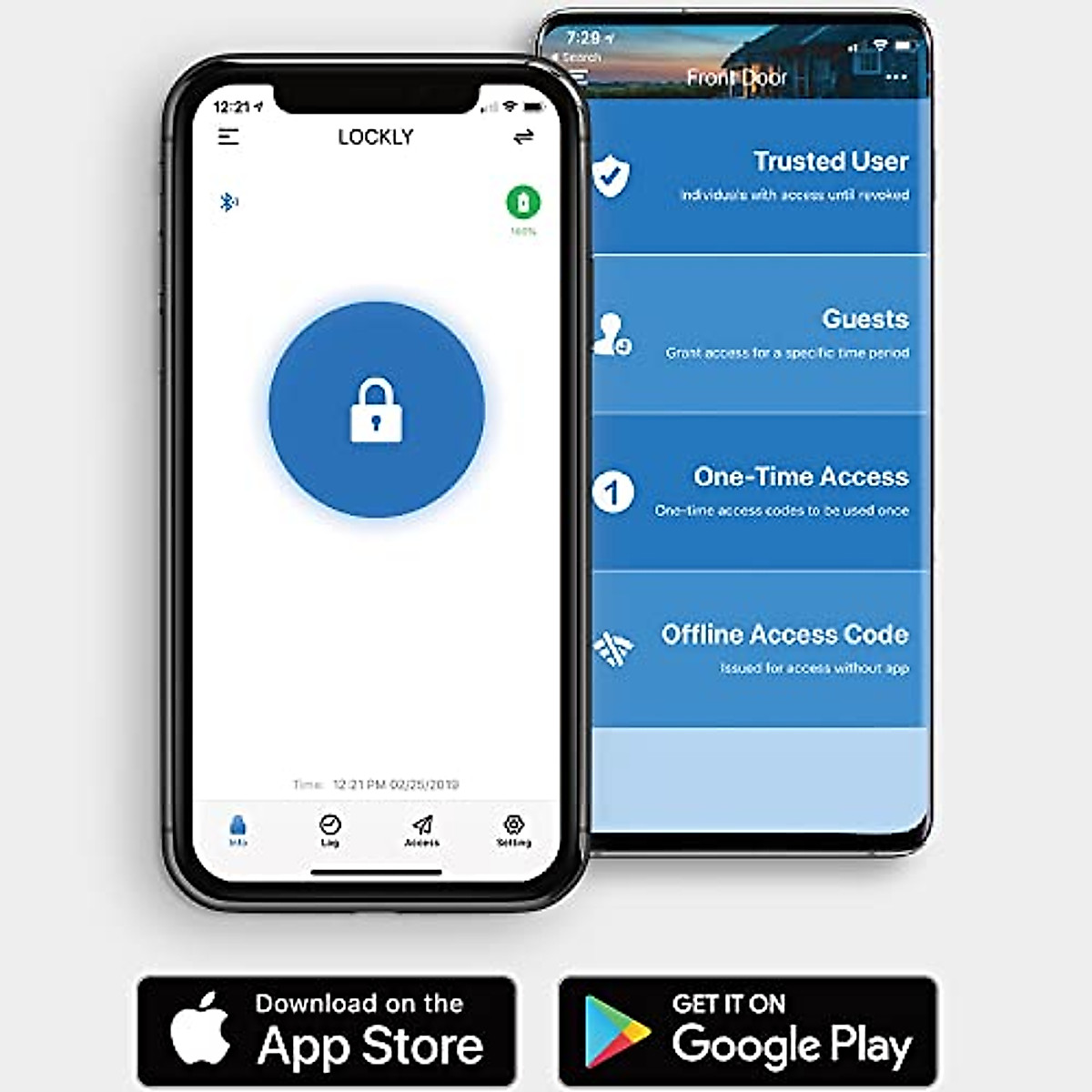 Lockly Fingerprint Bluetooth Keyless Entry Door Smart Lock (PGD728F) | Advanced 3D Fingerprint Reader | Discrete PIN Code Input | iOS and Android Compatible | Auto Lock | Battery Backup