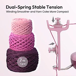 Etcokei Yarn Winder, Electric Yarn Ball Winder for Crocheting, Compact Yarn Cake Winder with Strong Tension Stepless Speed, Automatic Yarn Spinner Wool Winder, Ideal Helper for Knitting Lovers(Purple)