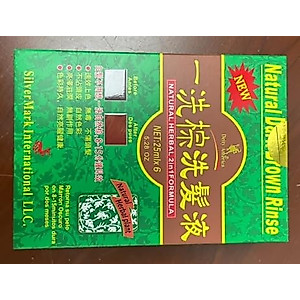 Deity America Natural Herbal 2in1 Formula Color Change Shampoo, Dark Brown Rinse 6 ea