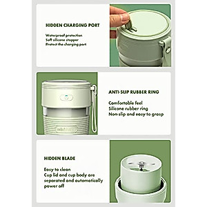 Portable Blender,Personal Blender for Shakes and Smoothies, Easy to clean,Travel Juicer Cup with Glass Cup and Straw, Crush Ice Mixer for Sports Travel and Outdoors,Contains a beautiful gift box