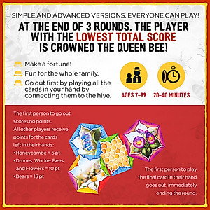 Grandpa Beck's Games The Bears and The Bees | Strategic Tile Laying Card Game for Kids, Teens, & Adults | from The Creators of Cover Your Assets | 2-5 Players 7+