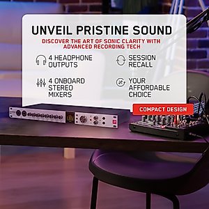 Antelope Audio Discrete 8 Pro Synergy Core Desktop 26x32 Audio Interface - Thunderbolt 3 & USB 2.0 Channel Microphone Preamp Recording, Streaming Studio Audio Interface w/Onboard Real-Time Effects