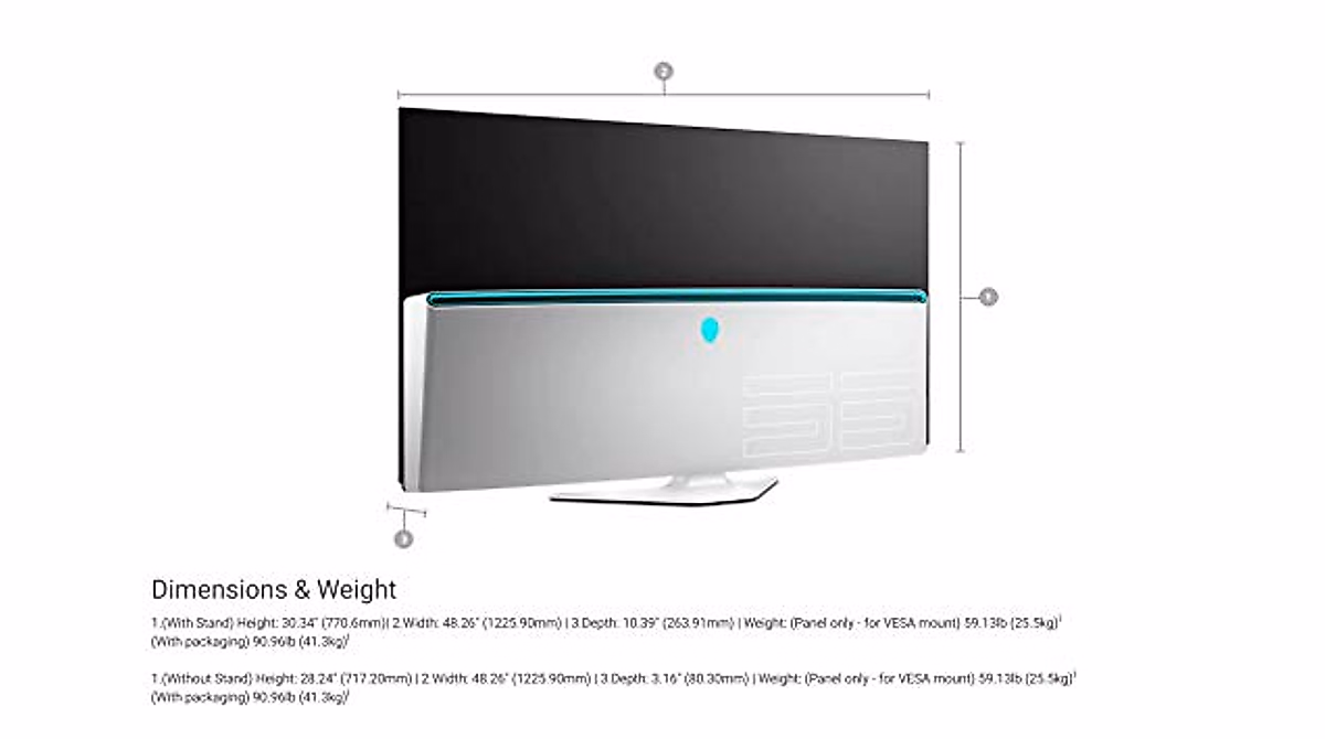 Alienware 55 OLED Gaming Monitor: AW5520QF, World’s First 55" OLED ...