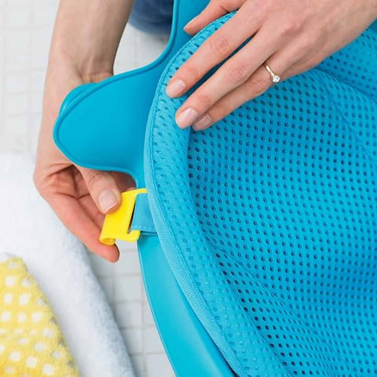 Skip Hop Infant Bath Tub 3-Stage Grow With Baby Smart Sling MOBY Bathtub Blue Age 0+