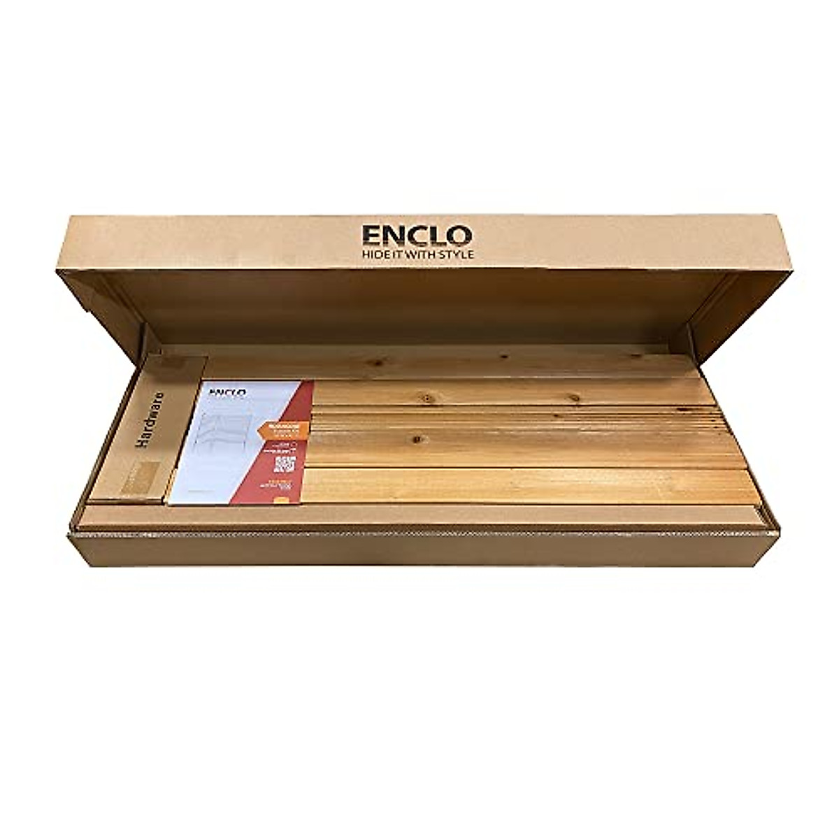 Enclo Privacy Screens EC18008 Richmond Wood Outdoor Privacy Fence Screen No-Dig Kit 38" W x 42" H, Cedar (2 Panels)