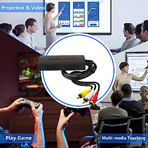 yoxxzus HDMI to RCA Converter, HDMI to AV Adapter with HDMI Cable