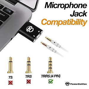 USB External Sound Card Adapter - USB A Audio Adapter External Sound Card, Plug&Play with 4-PIN Microphone Jack for MacBook, Windows, Linux, Laptop, PC, PS4