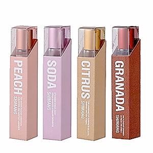 Grospe 4PCS Women Perfume, Eau De Parfum Perfume Oil Roll-On Perfumes for Women and Men by Fresh Flower Fruit Fragrances, 10 ml / 0.33 fl Oz (Fruit Fragrance Series)