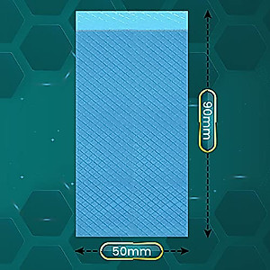 Nab Cooling Thermal Pad 15 W/mK, 90x50 Heat Resistance, Non-Conductive, High-Temperature Resistance, Silicone Thermal Pads for Laptop, Heatsink, GPU, CPU, LED & PS4 (90x50x1.5)