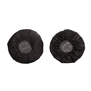 ONLYKXY Non-woven Handheld Microphone Cap case pads Universal Small Mic Covers Replacement WindScreen Protective for Recording Room KTV (Black) (100 PCS)