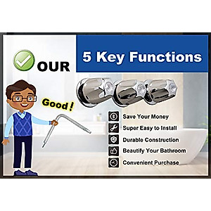 SENLO Price Pfister Faucets Bathtub and Bathroom Shower 3-Chrome-Handle Remodel Rebuild Repair Replacement Tub Trim Kit Compression Valve Stem Verve 6-Step Metal Removal Faucet Seat Bibb Wrench Tool