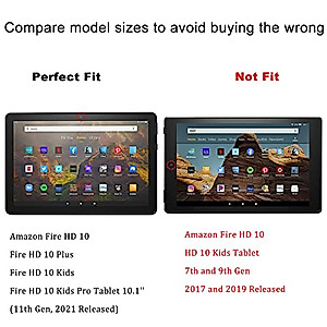 YINOVEEN 2 Pack Tempered Glass Screen Protector for Amazon Fire HD 10 (11th Gen 2021 Released) for Fire HD 10/Fire HD 10 Plus 10.1 inch, 9H Hardness(Not Fit old HD 10 Before 2021 April)