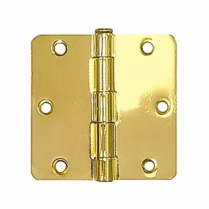 UYSB 24 Pack 3.5" x 3.5" 1/4 Radius Corner Interior Door Hinges Door-Hinges Door Hinges Door Hinges Kitchen Cabinet Hinges Hinges for Kitchen cabinets Door Hinge Door Cabinet Hinge Hinges Small