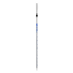 EISCO Serological Pipette, 2ml - Class A, Tolerance ±0.010ml Blue Graduations Color Code, Black Calibrated for Delivery to Jet Borosilicate Glass- Eisco Labs