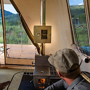 Winnerwell Pipe Oven 3.5 Inch | Compatible with Large Size Winnerwell Tent Stoves with 3.5 Inch Chimney Pipe