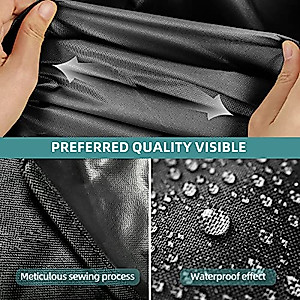 KPT 32 inch Masterbuilt Electric Smoker Cover, 500D Heavy Duty Waterproof Square 2 Burner Small Grill Cover for Weber, Smoke Hollow, Char Broil, Nexgrill Black Grill Cover, Fade and UV Resistant.