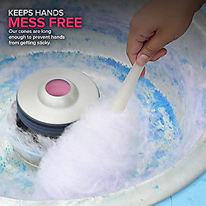 Cotton Candy Cones (100 Pack) - White Cotton Candy Sticks - Kraft Paper Cotton Candy Cone - Carnival Cotton Candy Supplies for Floss Sugar Cotton Candy - Cones for Cotton Candy Maker - Stock Your Home