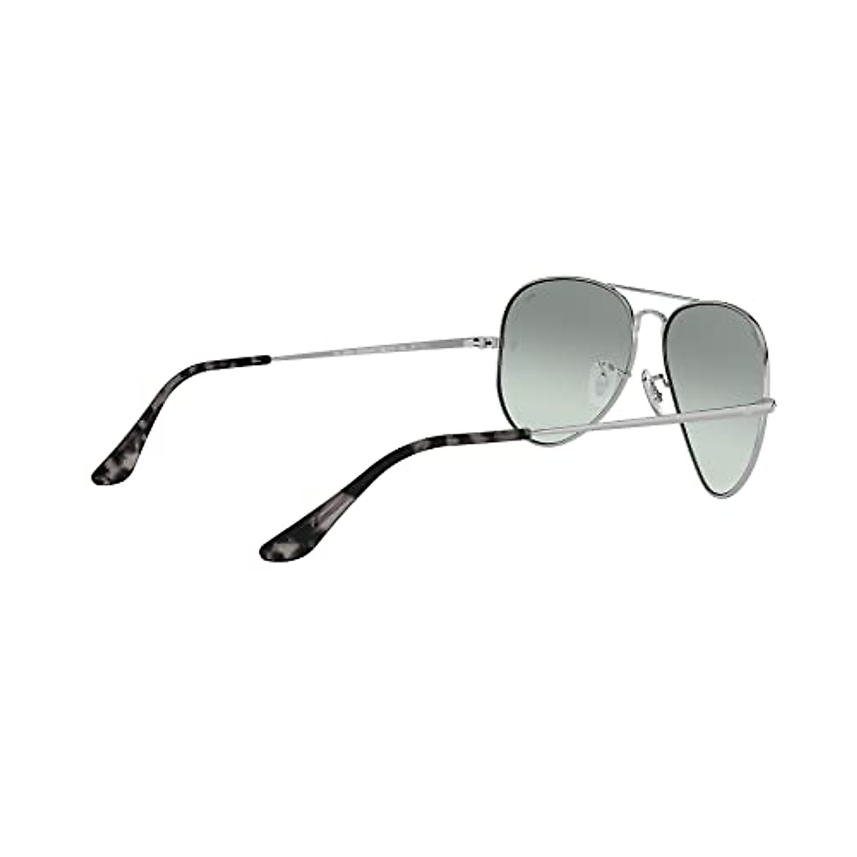 Ray-Ban RB3689 Aviator Metal II Evolve Polarized Sunglasses, Silver/Photochromic Azure Gradient Blue, 58 mm