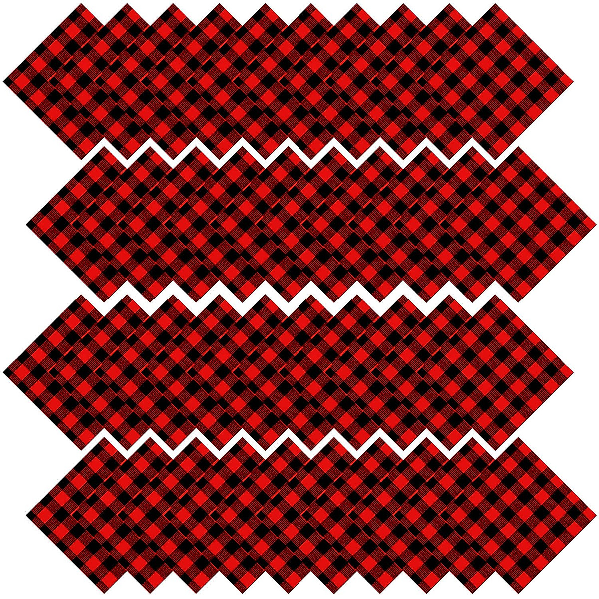 40 Pieces Christmas Buffalo Plaid Fabric Precut Fabric Cotton Squares Quilting Fabric Red and Black Fabric for DIY Sewing Quilting Patchwork Crafts, 5.9 x 5.9 Inch