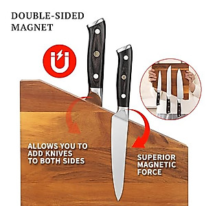Magnetic Knife Block Without Knives,Magnetic Universal Stands with Strong Enhanced Magnets Strip Kitchen Storage Cutlery Large Organizer ，Knife Holder for Kitchen Organizer