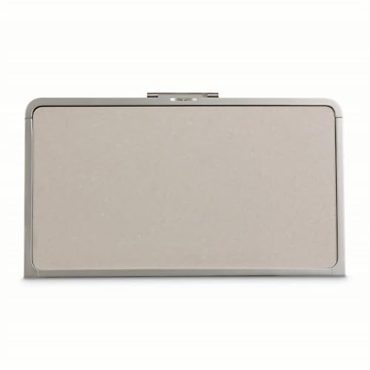 MICHAEL AMINI Lanterna Wood & Marble Nightstand in Silver Mist