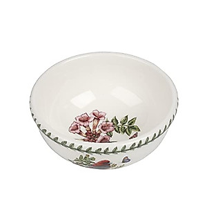 Portmeirion Botanic Garden Birds | Set of 6 Assorted Bird Motifs Fruit Bowls for Breakfast and Desserts | 5.5 Inch Made of Fine Earthenware | Dishwasher and Microwave Safe | Made in England