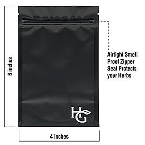 Herb Guard Premium Smell Proof Bags (4 * 6 inches) Pack of 25